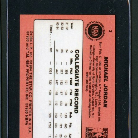 Accessories | Rare Michael Jordan 1985 Star Company Error Rookie Promo ...